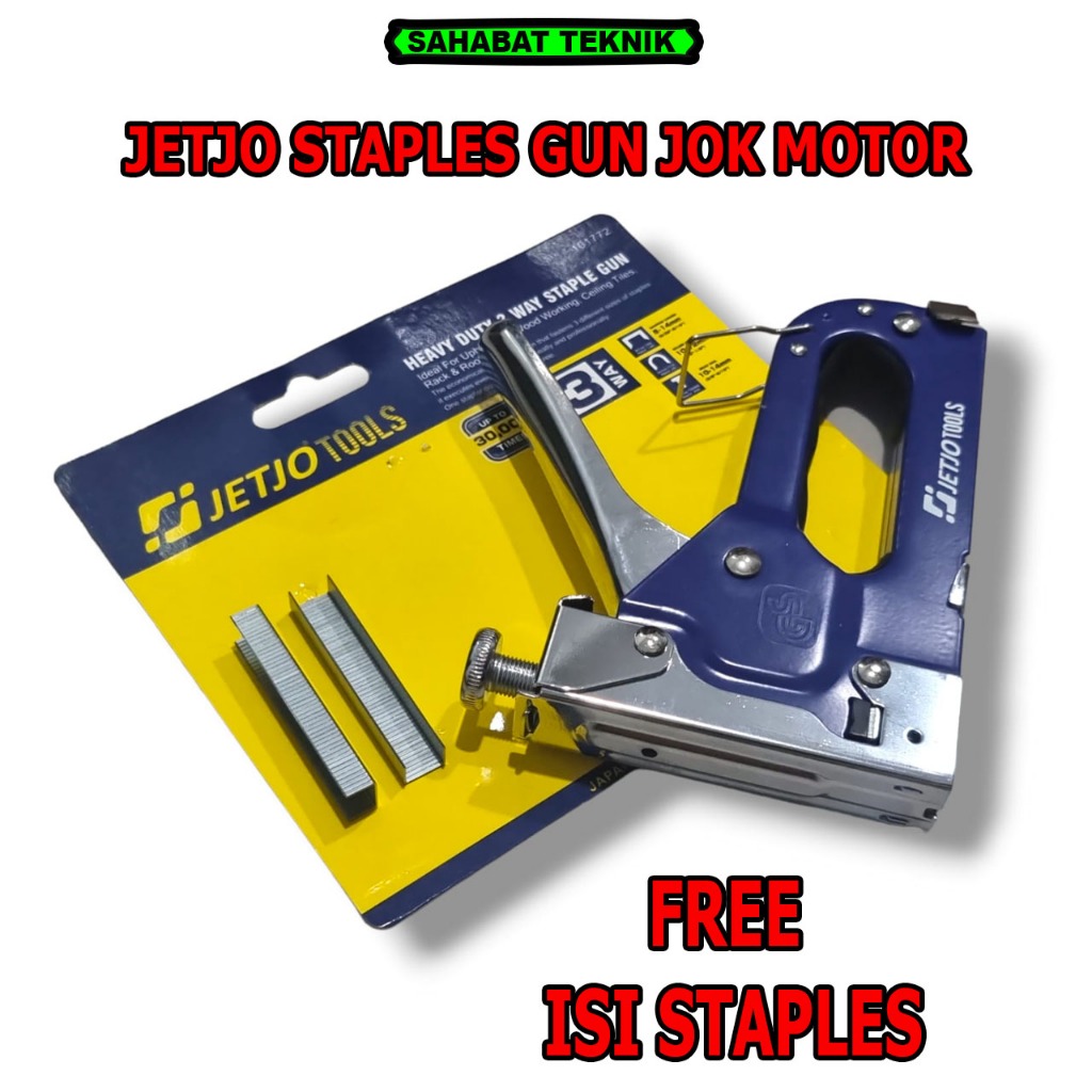 Jual staples gun 3 in 1 Multifungsi jetjo / staples gun heavy duty ...