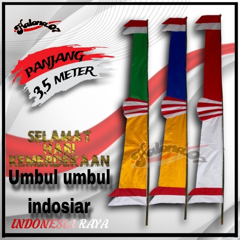 Jual Bendera umbul umbul bandir indosiar jumbo warna warni | Shopee ...