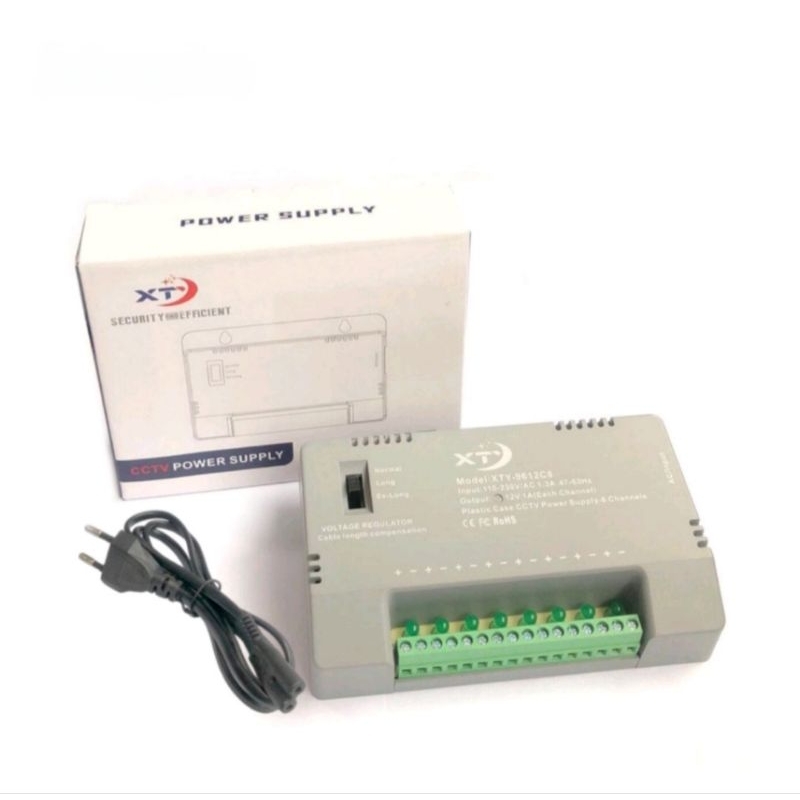 Jual CCTV Power Supply 8 channel XTY switchinguntuk 8 Kamera cctv 12V ...