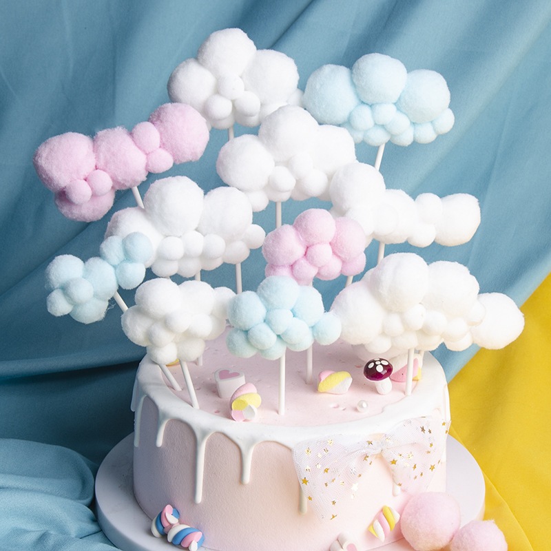 Jual Cake Topper Awan Hiasan Kue Cloud Bola Awan | Shopee Indonesia