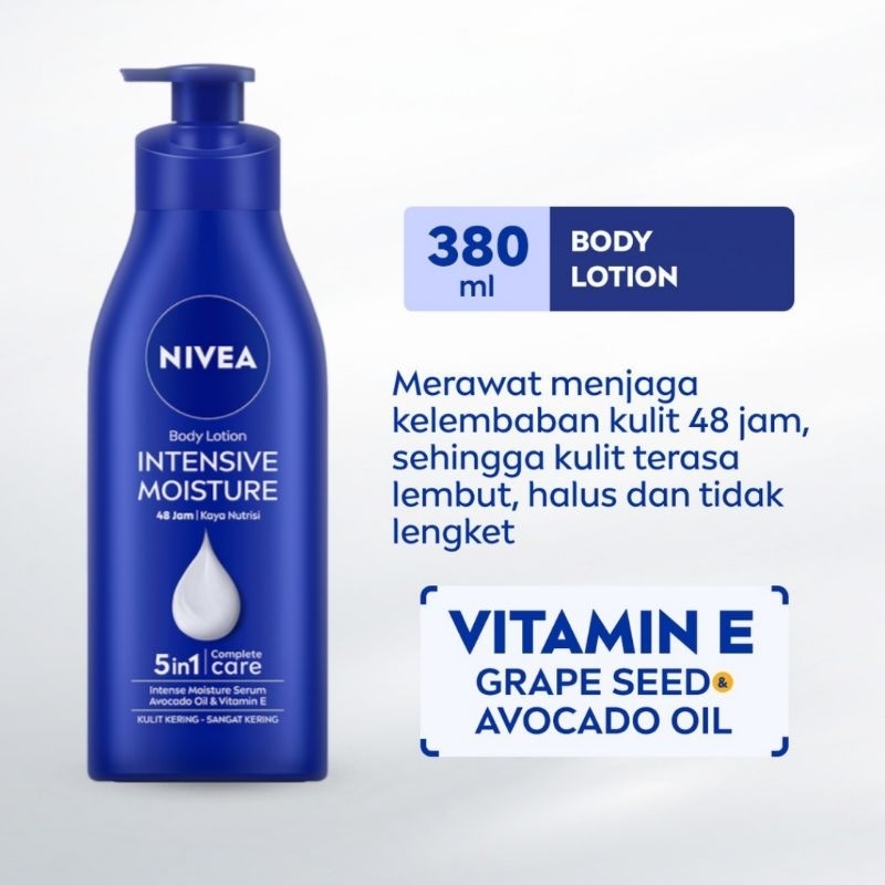 Jual NIVEA Body Lotion 380 ml Intensive Moisture Skin Care Kemasan Baru 380ml | Shopee Indonesia