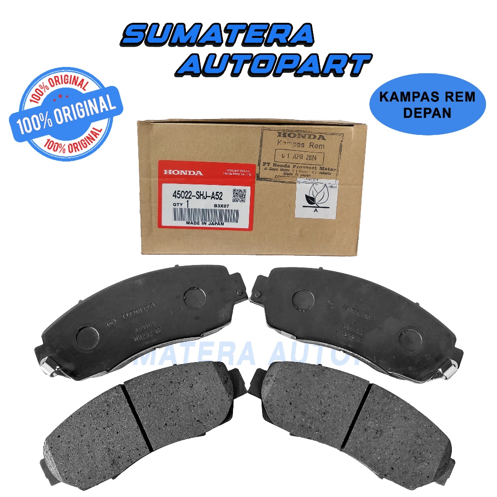 Jual Kampas Rem Original Honda Kampas Rem Depan Mobil Honda Crv Gen3 Gen4 2007 2008 2009 2010 ...