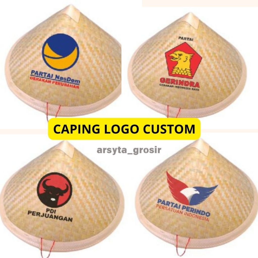Jual Caping lukis motif logo free custom/Topi caping hias gambar logo ...