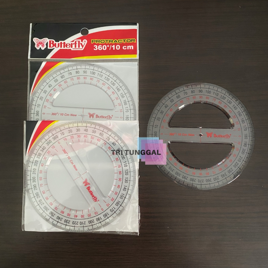 Jual Busur 360 Derajat BUTTERFLY SATUAN Penggaris Ukur Aksesoris ...