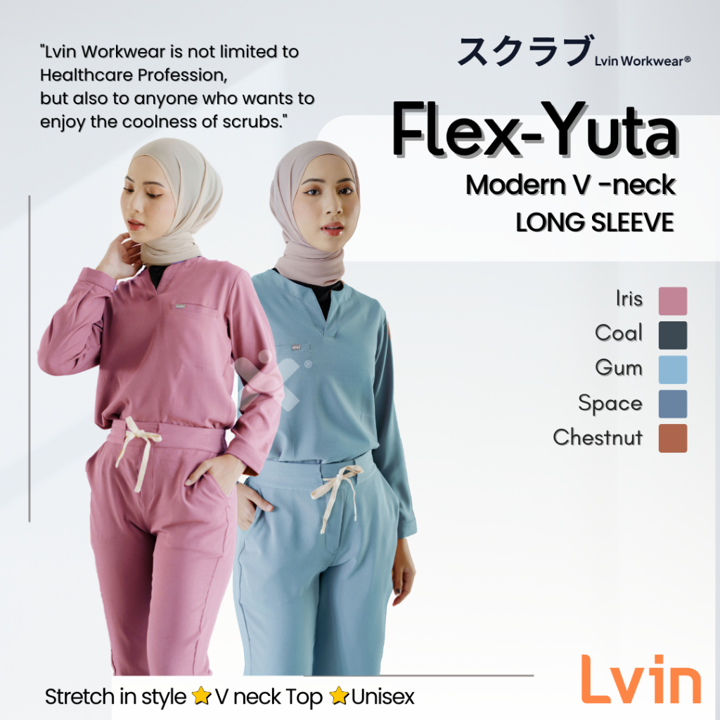 Jual [ Lvin ] FLEX V - YUTA - Baju OKA V neck Lengan Panjang / Baju ...