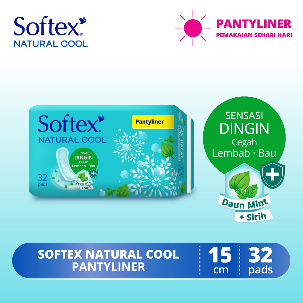Jual Pantyliner Softex Natural Cool Super Slim 32 Pads - Pantyliner Cool | Shopee Indonesia