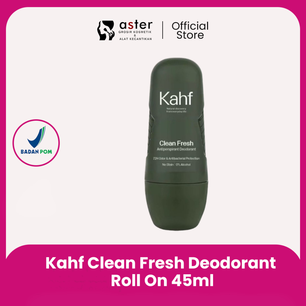 Jual Aster Kosmetik - Kahf Clean Fresh Deodorant Roll On 45 ml | Shopee ...