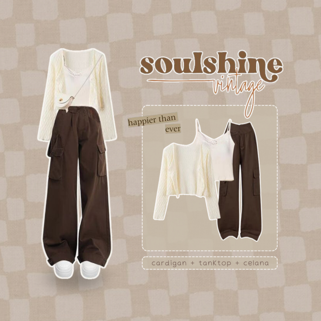 Jual TERMURAH Oneset 3in1 Korean Style One Set Wanita (cardigan ...