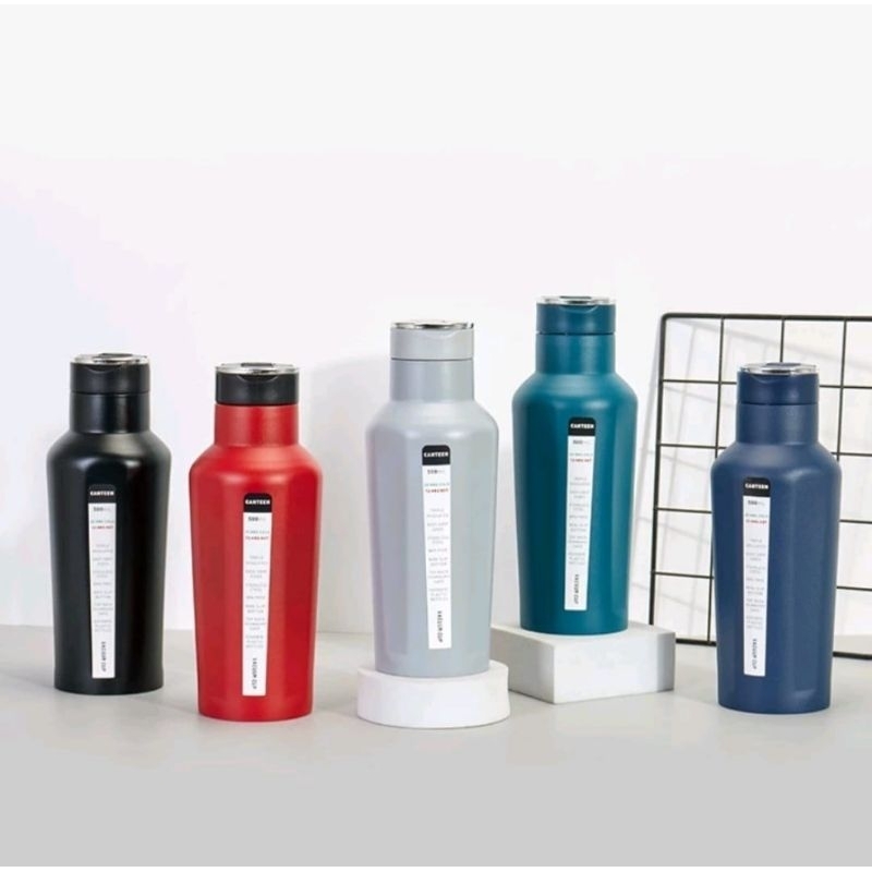 Jual 500ml Botol Thermos Canteen Stainless steel vaccum flask 4 sisi ...