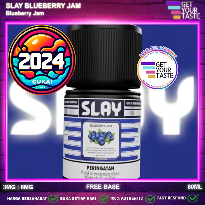 Jual Liquid SLAY Blueberry Jam 60ML Freebase by Rcraft | Shopee Indonesia