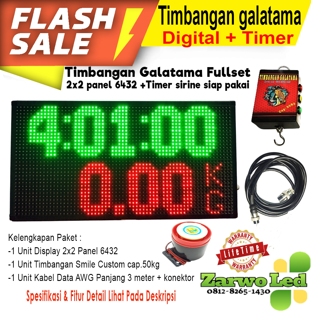 Jual Timbangan galatama display besar plus timer sirine - 2x2 panel p10 ...