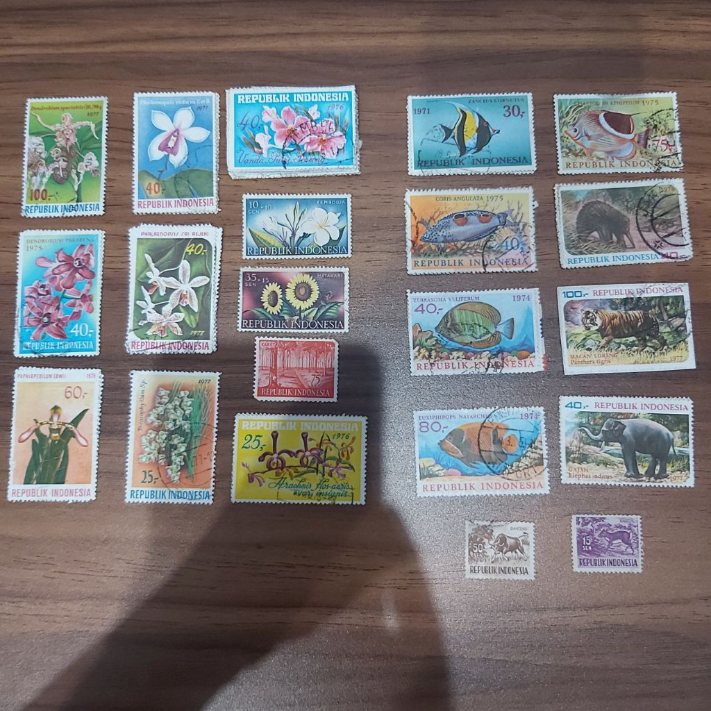 Jual Perangko Indonesia edisi Flora dan Fauna / Filateli Stamp (ada ...