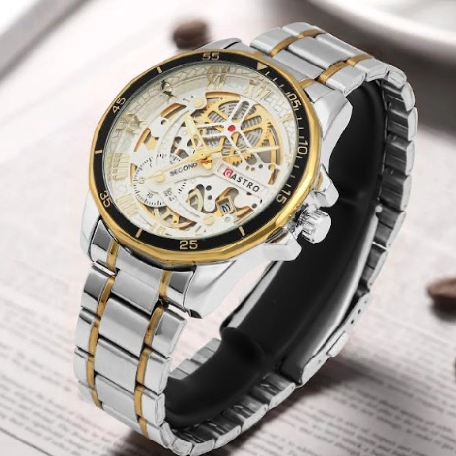 Jual KODE G56J Gastro Jam Tangan Pria 8627 Rantai Stainless Steel Water ...