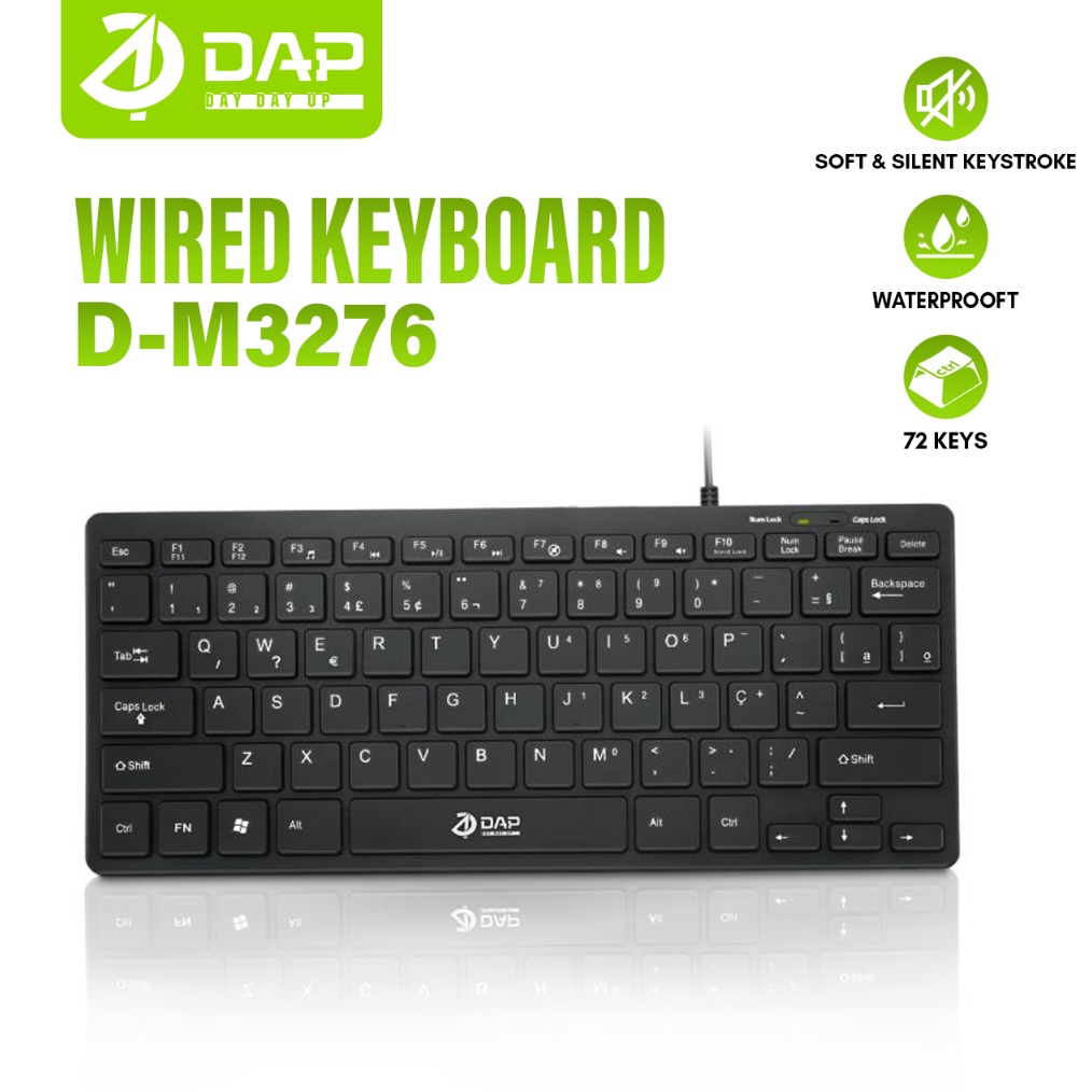 Jual DAP Portable Mini Multimedia Keyboard DM3276 HighSpeed Universal ...