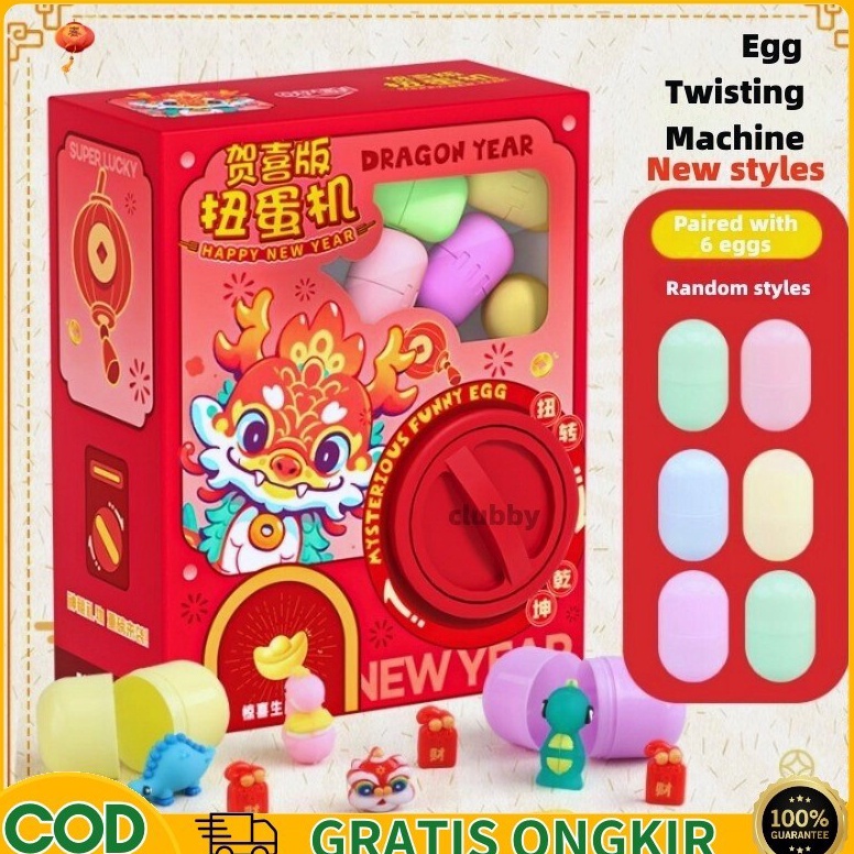 Jual KODE K95V Toy Claw Machine Egg Twist Machine Christmas Blind Box ...
