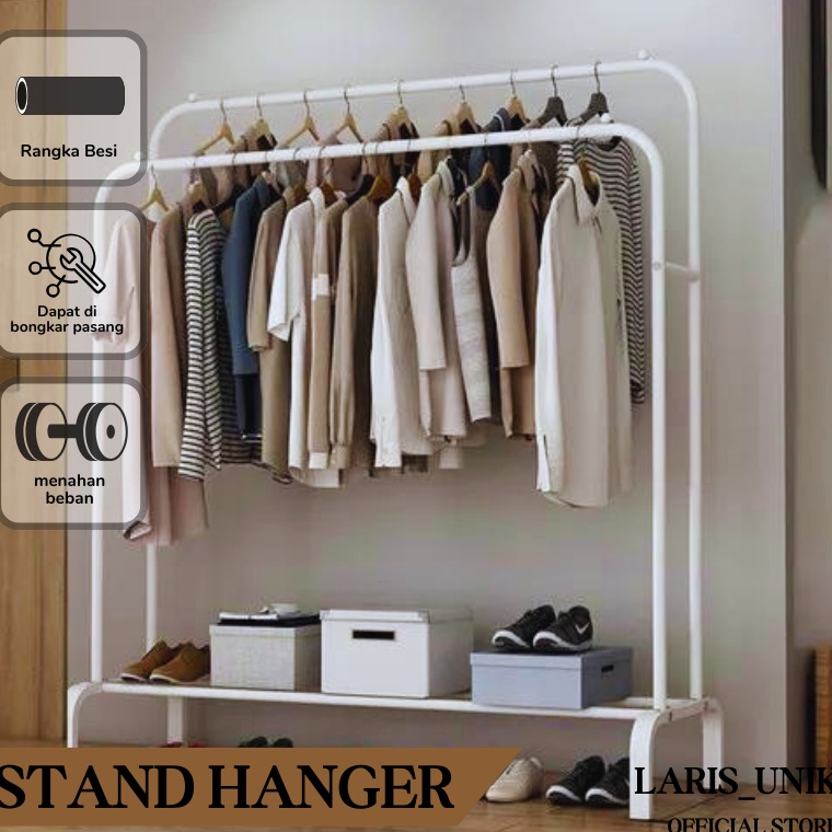Jual KODE R78Q Larisunik Rak Baju Gantungan Baju Besi Stand Hanger ...