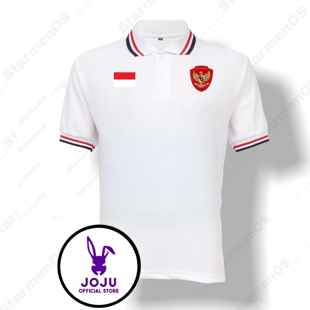 Jual JOJU Kaos Wangki Polo Shirt Pria Kerah 3 List Logo TIMNAS GARUDA ...