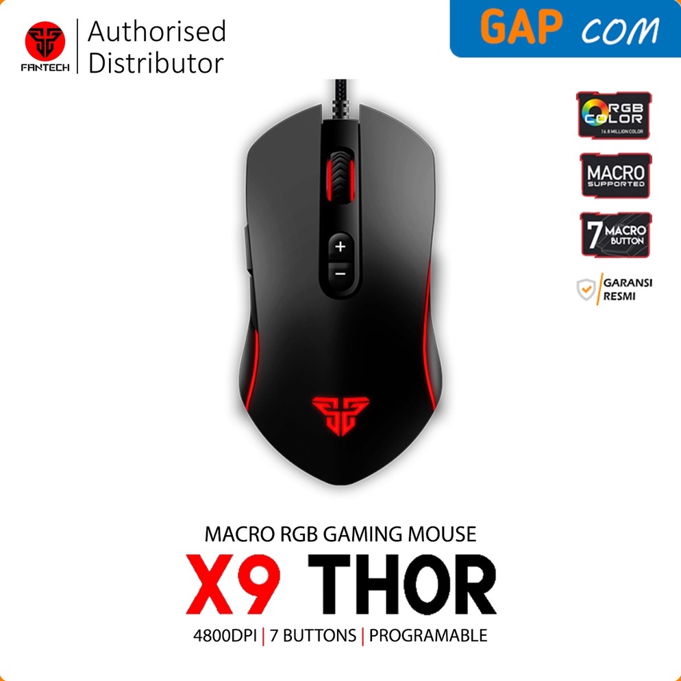 Jual Mouse Gaming Macro Fantech X9 Thor RGB Gaming Mouse y C1E5 ...