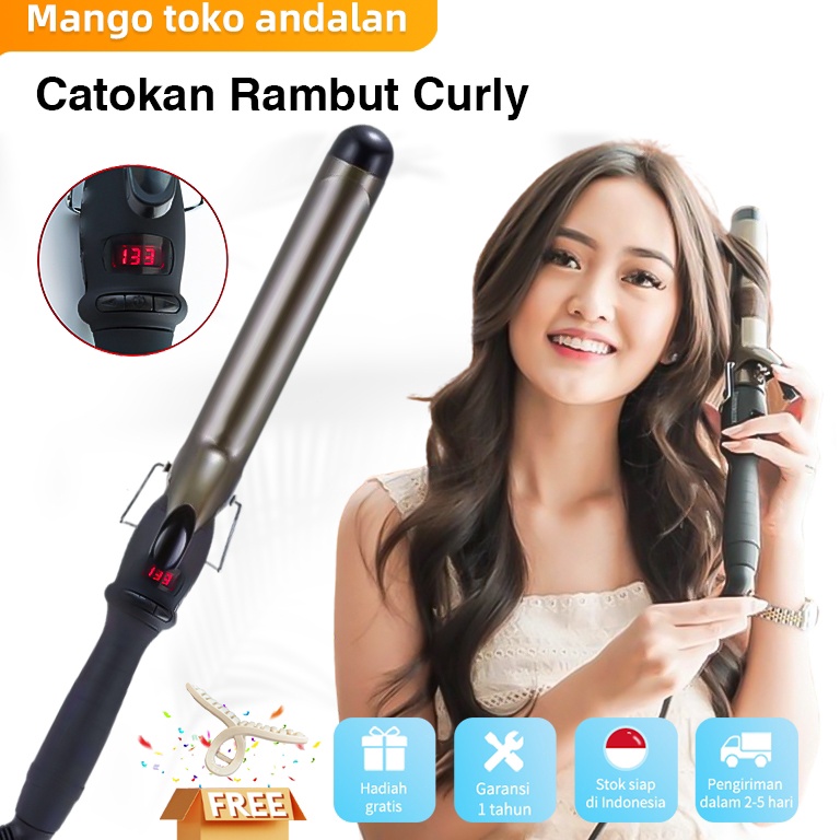 Jual Catokan rambut curly Gold Ceramic Catokan Rambut untuk Curly Keriting Wavy Original Catokan ...