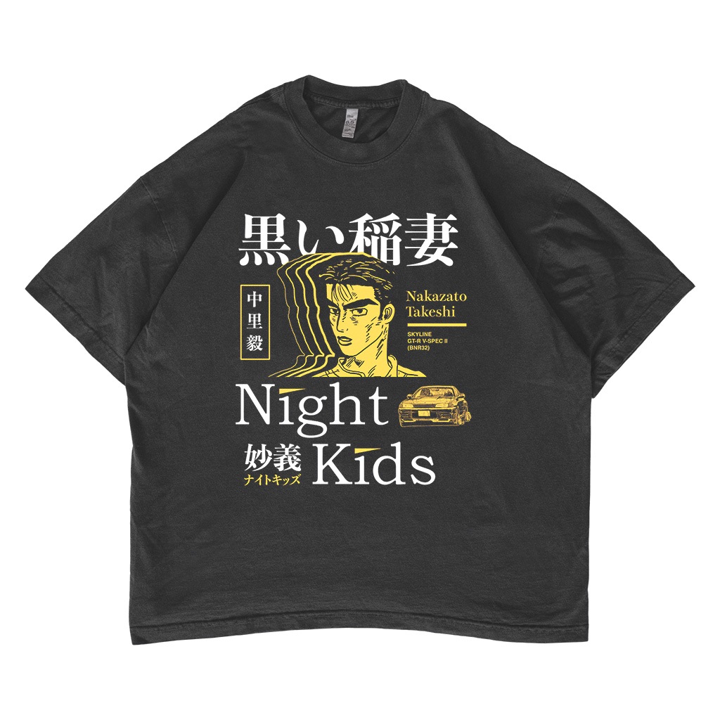 Jual Initial D Bunta Fujiwara Vintage Style Oversized T-shirt Anime ...