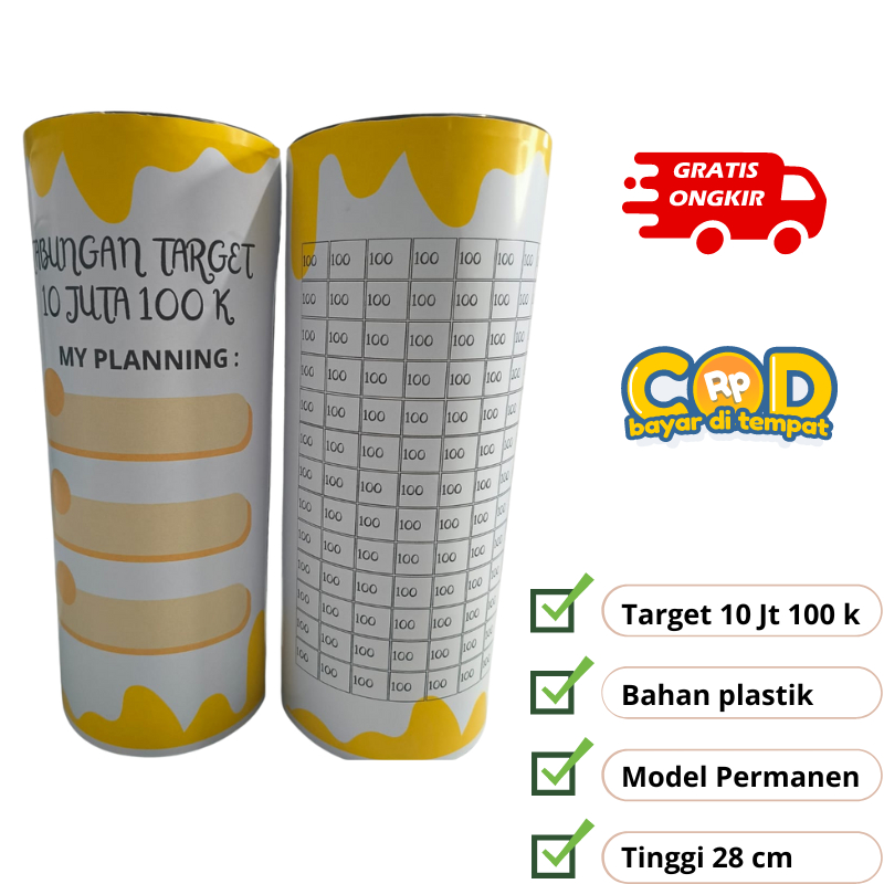 Jual Celengan Target 10 Juta karakter celengan unik Pecahan 10k 20k 50k ...