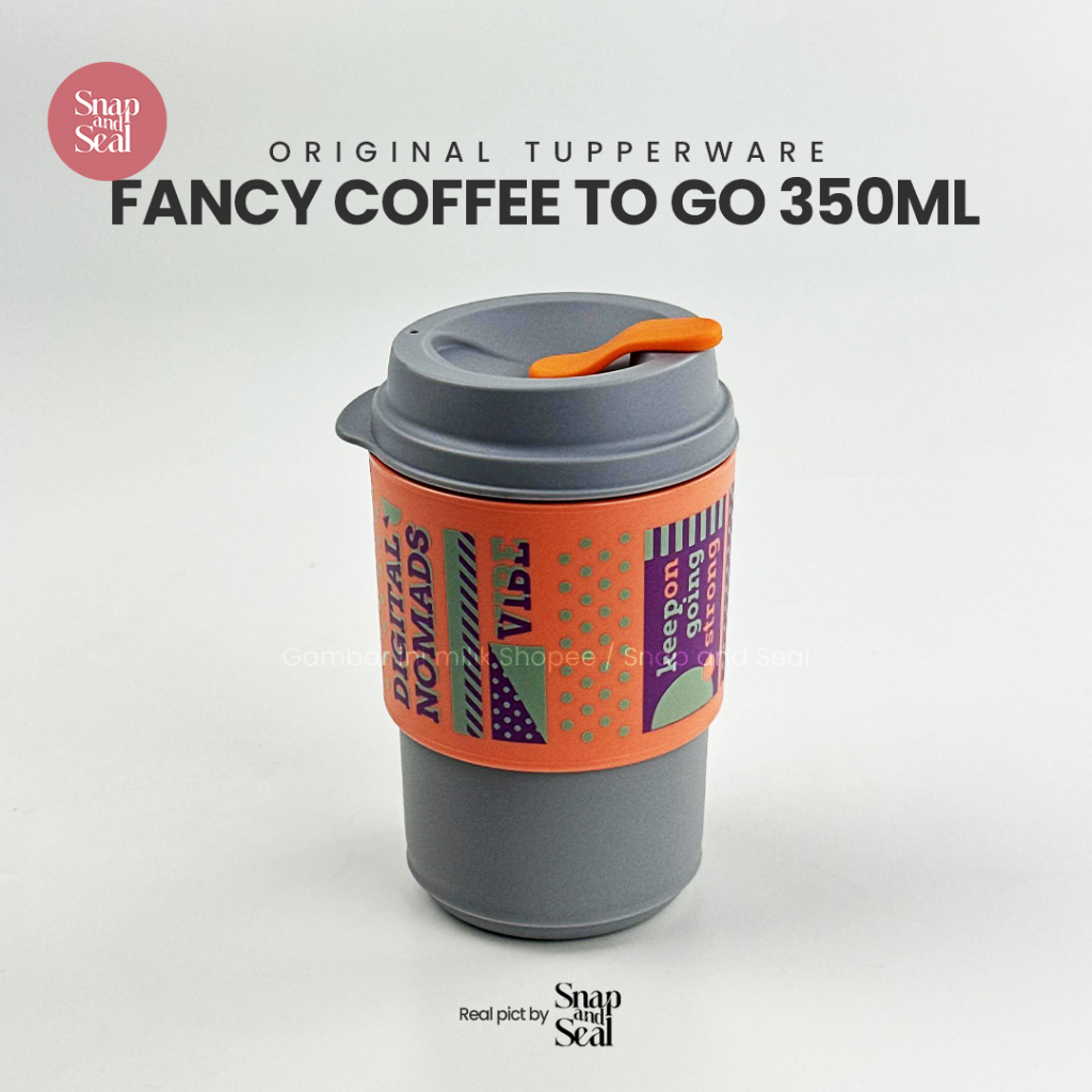 Jual Tupperware Fancy coffee to go 350ml | Shopee Indonesia