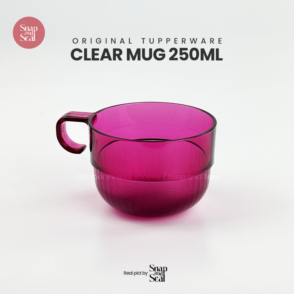 Jual Tupperware Clear mug 250ml ceper | Shopee Indonesia