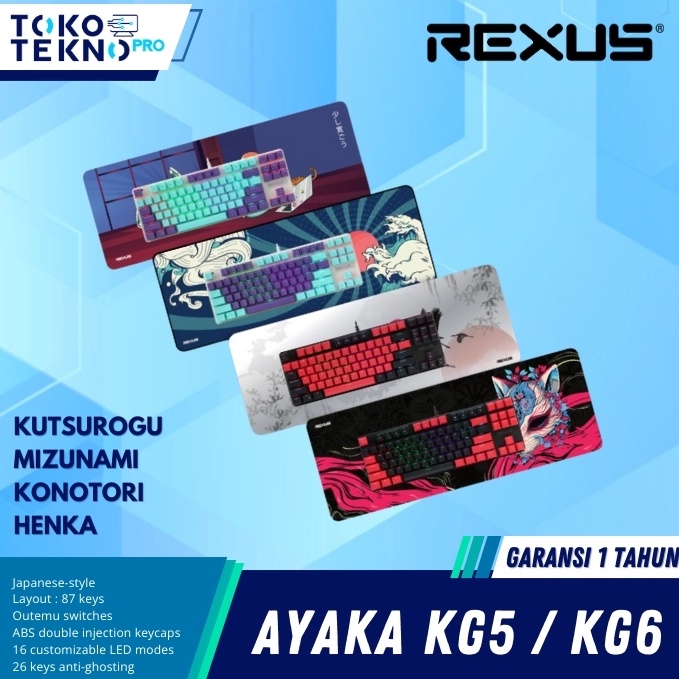 Jual KODE U98S Rexus Ayaka TKL KG5 KG6 Japanese Theme Keyboard Deskmat ...