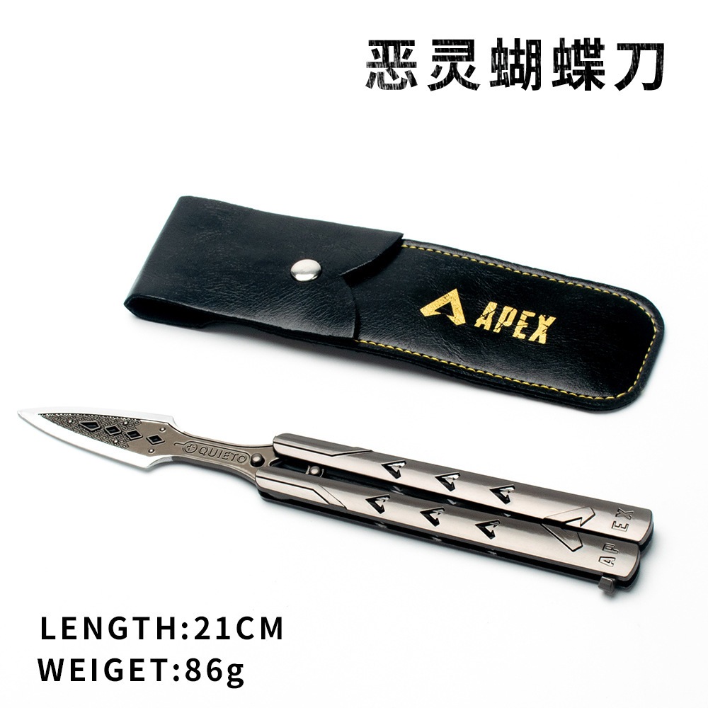 Jual Apex Legend Butterfly Knife Balisong Wraith Heirloom Kunai Dagger ...