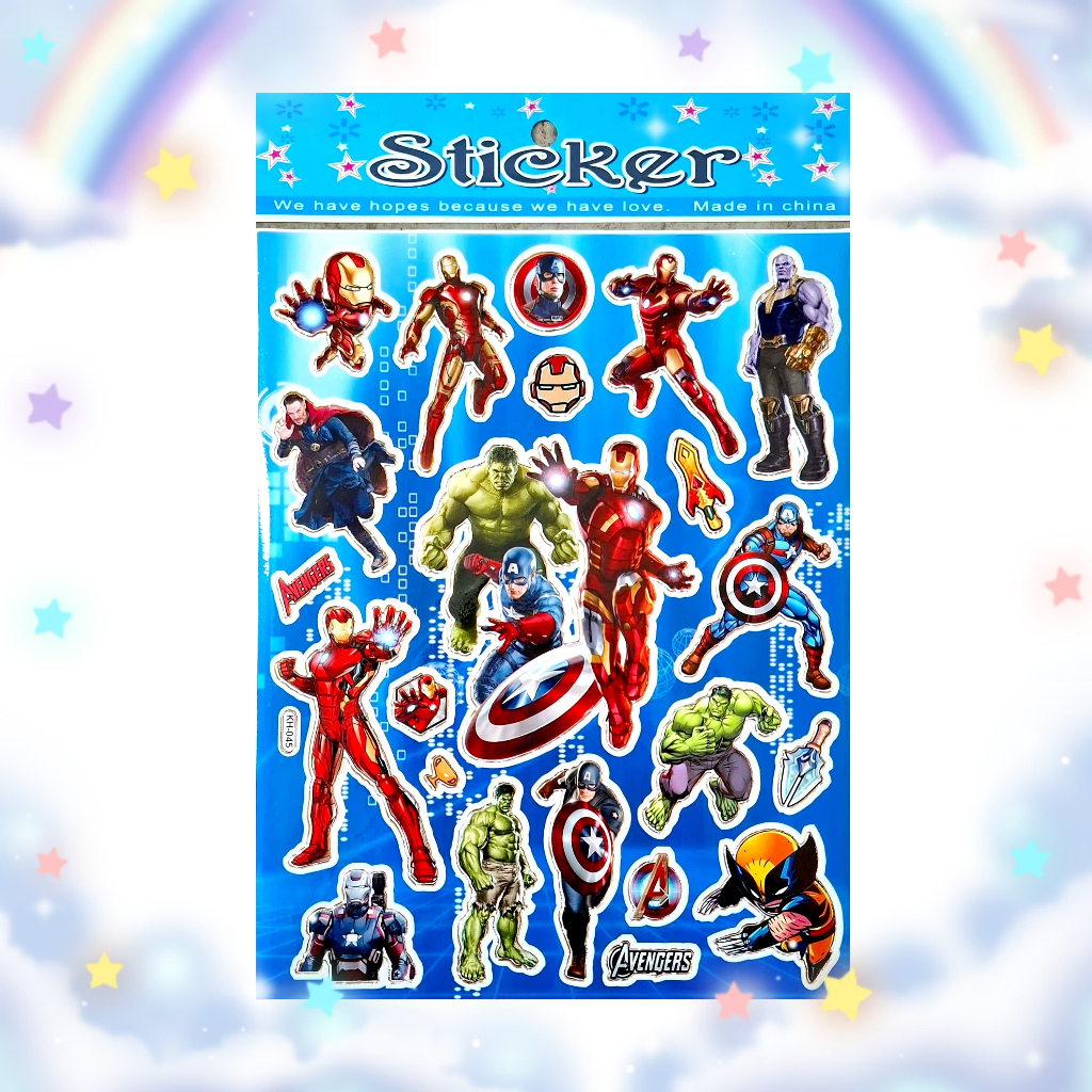Jual [KH] Stiker Laser Gambar Tempel Laser Sticker Karakter Kartun ...