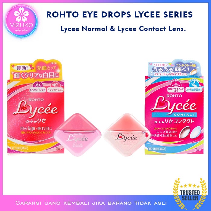 Jual Rohto Eye Drops Lycee Normal & Lycee Contact Lens Original Japan ...