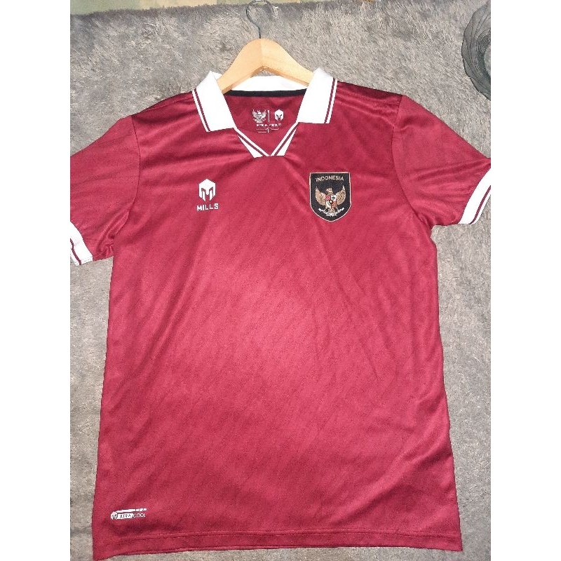Jual Jersey Mills Timnas Indonesia Home Replika - L | Shopee Indonesia