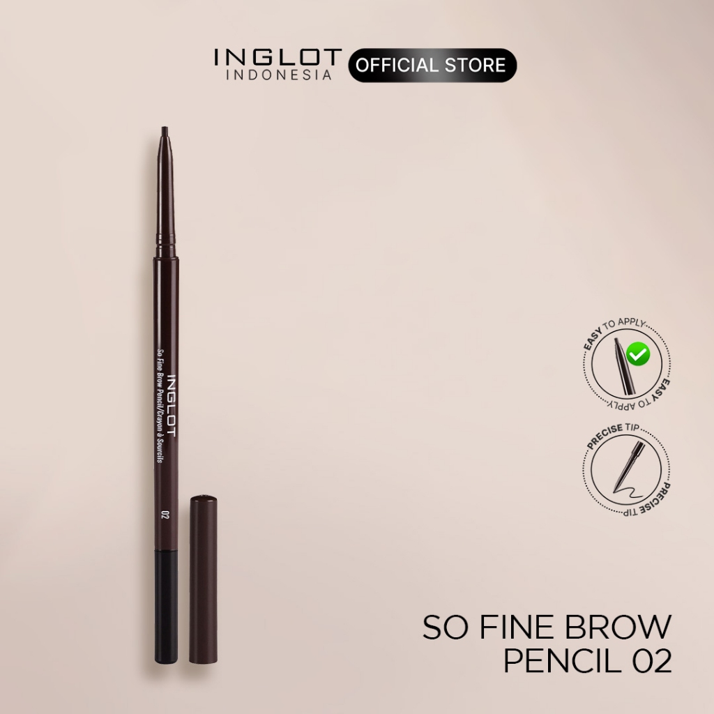 Jual INGLOT So Fine Brow Pencil 02 - Warm Brown, Precise, 9 gr | Shopee ...