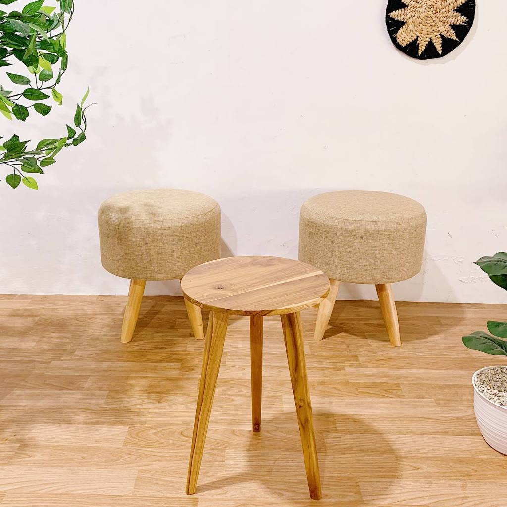 Jual SOFA STOOL BULAT SET 2 STOOL 1 MEJA KURSI BULAT MEJA MINIMALIS ...
