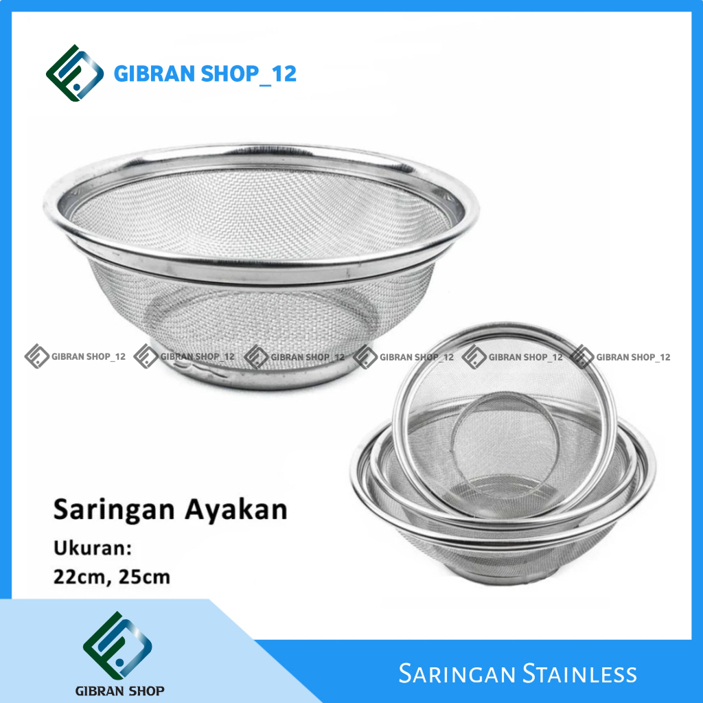 Jual Saringan Stainless Baskom Saring 22cm 25cm Saringan Ayakan Model ...