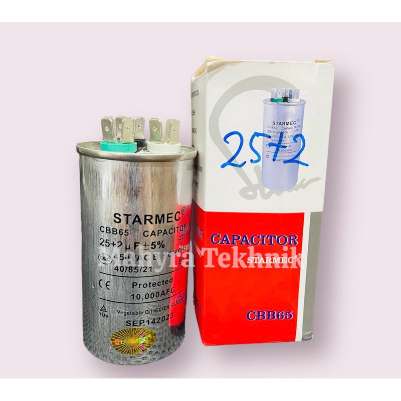 Jual CAPACITOR STARMEC DOBEL 25 + 2uf | Shopee Indonesia