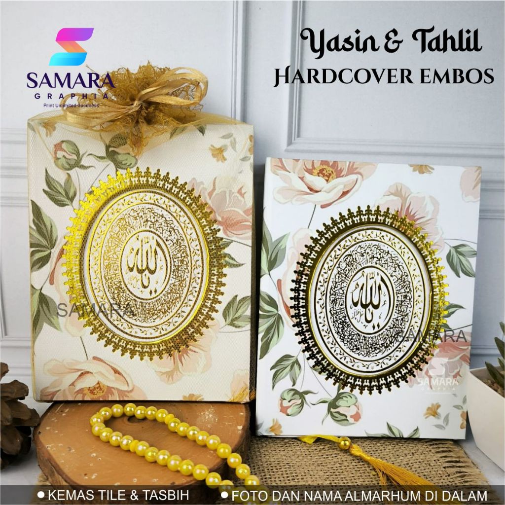 Jual Buku yasin dan tahlil hardcover custom bunga lengkap 40 100 1000 ...