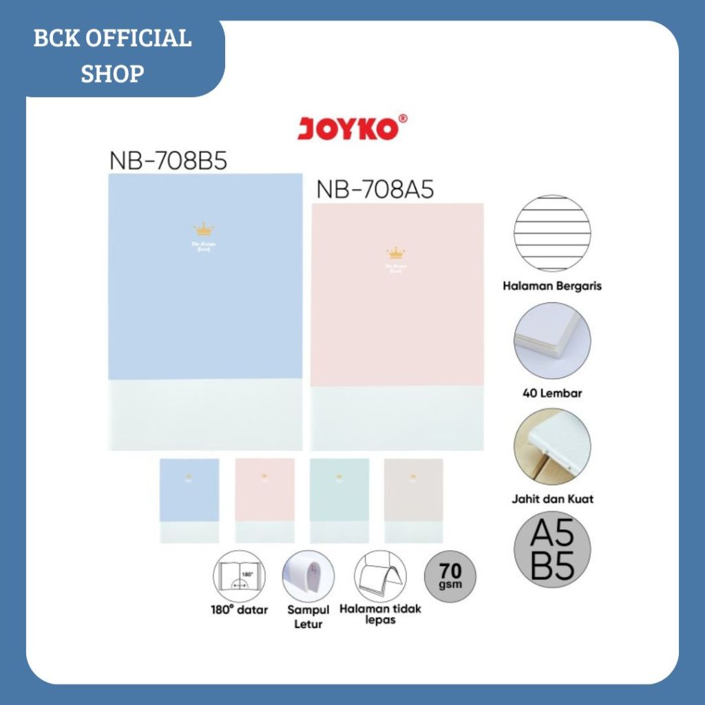 Jual Notebook NB-708 A5 / Buku Tulis A5 / Buku Catatan Joyko (pcs) | Shopee Indonesia
