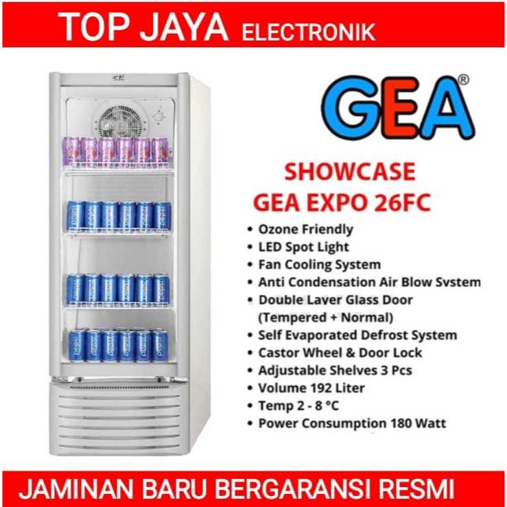 Jual SHOWCASE GEA 4 RAK EXPO-26FC BARU BERGARANSI RESMI | Shopee Indonesia
