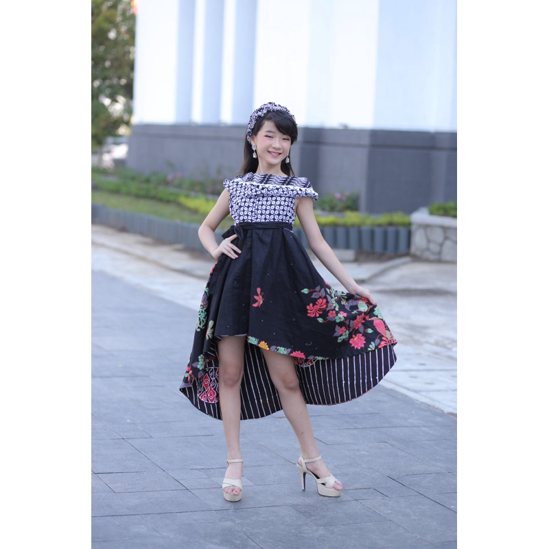 Jual NEW DRESS BATIK ANAK CASUAL SHOW MONOKROM HITAM IWAN TIRTA ...