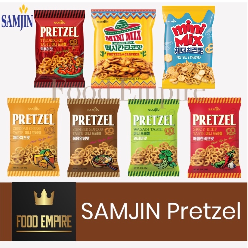 Jual SAMJIN Pretzel | Cheddar Cheese | Seafood | Spicy Beef | Wasabi ...