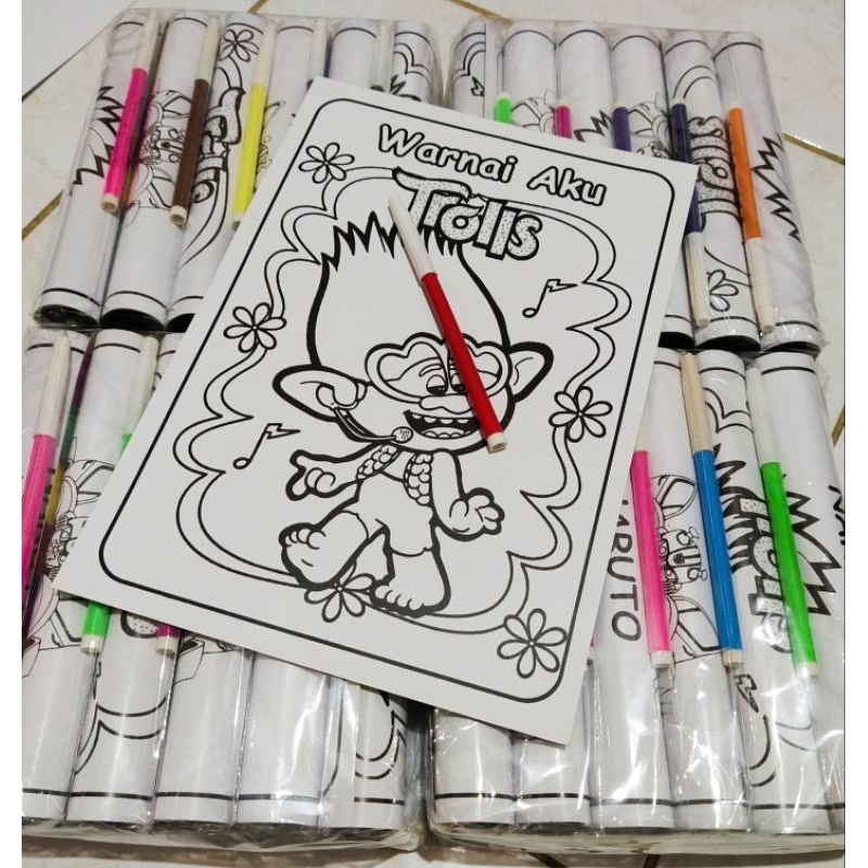 Jual mewarnai+poster UK 27x19 isi 12pc | Shopee Indonesia