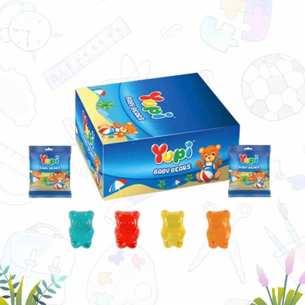 Jual Yupi Candy Gummy Baby Bears 24x7gr (1box) | Shopee Indonesia