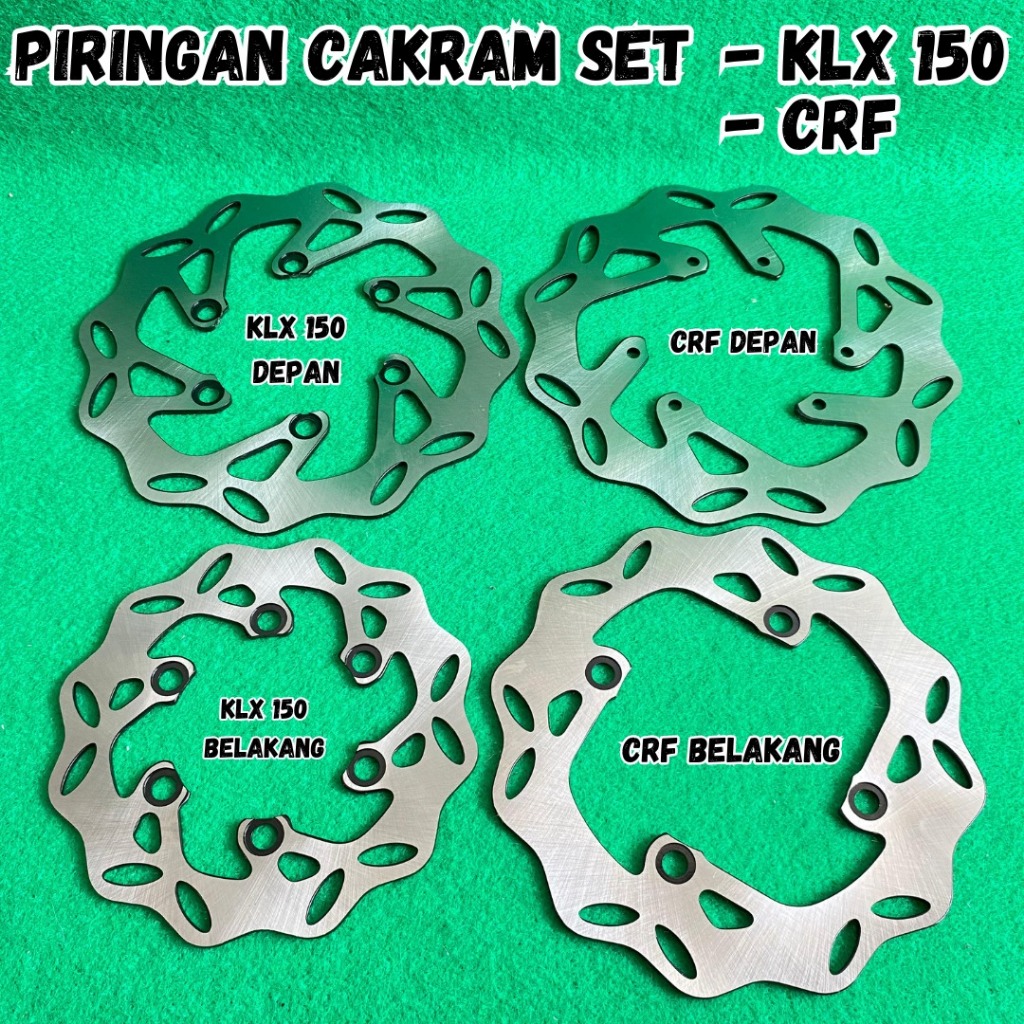 Jual PIRINGAN CAKRAM DEPAN BELAKANG MOTOR CRF KLX 150 BAHAN BAJA TEBAL ...