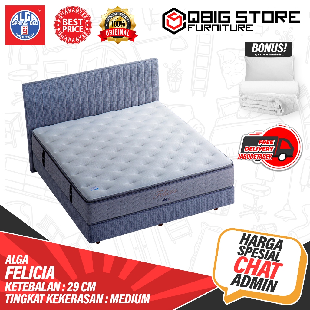 Jual Kasur Springbed Alga Felicia Spring bed matras | Shopee Indonesia