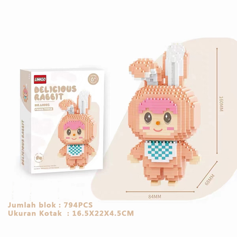 Jual LOZTOYS Puzzle Block Brick Labubu DIY Mainan Blok Susun Nano ...