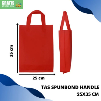 Jual Tas Spunbond Goodie Bag 25x35x8 cm POLOS / Goodie Bag Tebal 70gsm / POLOS Goodie Bag Handle ...