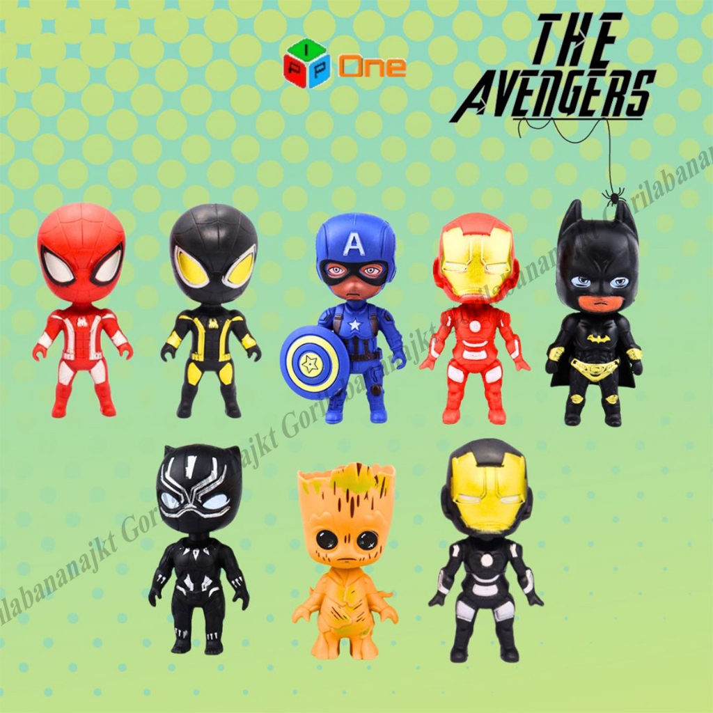 Jual Mainan Action figure mini marvel avengers miniatur superhero kecil ...