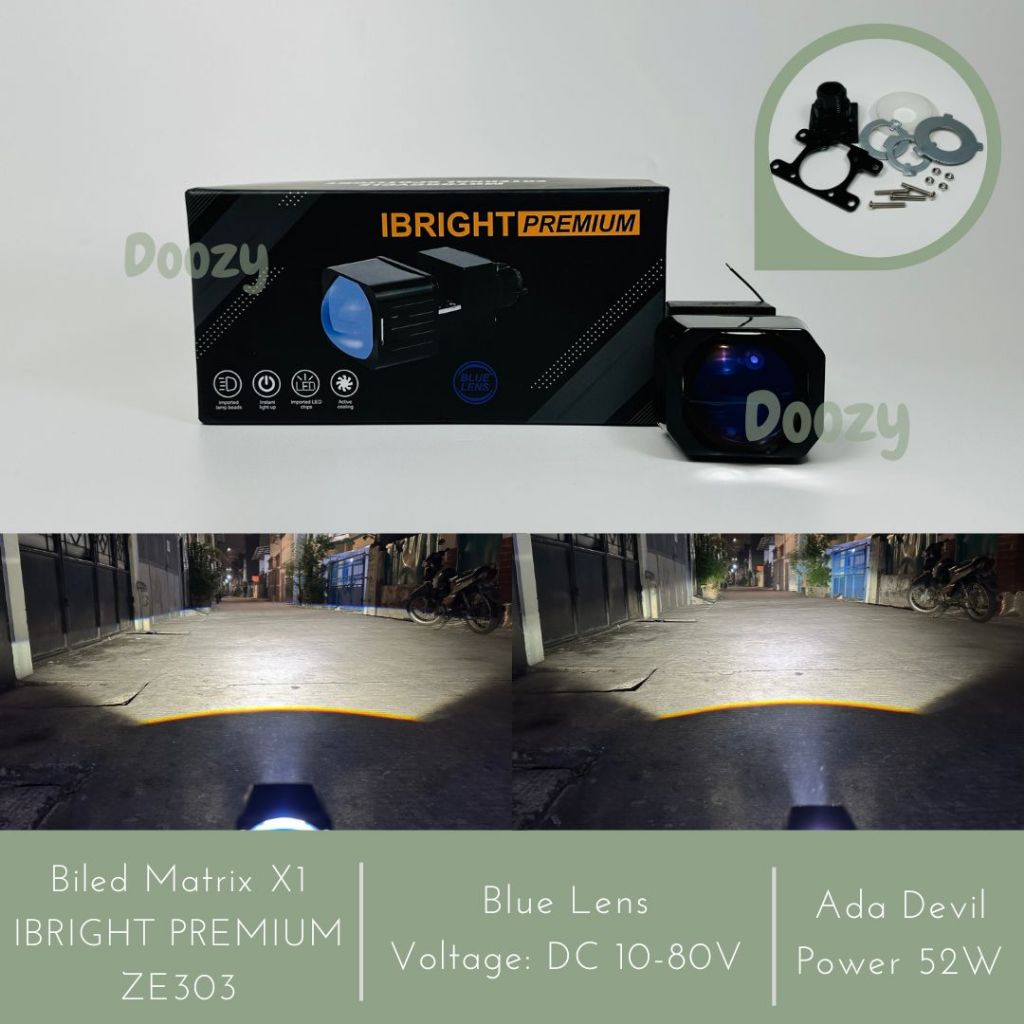 Jual IBRIGHT PREMIUM Biled Matrix X1 1.5 Inch Tipe ZE303 Cahaya Flat ...