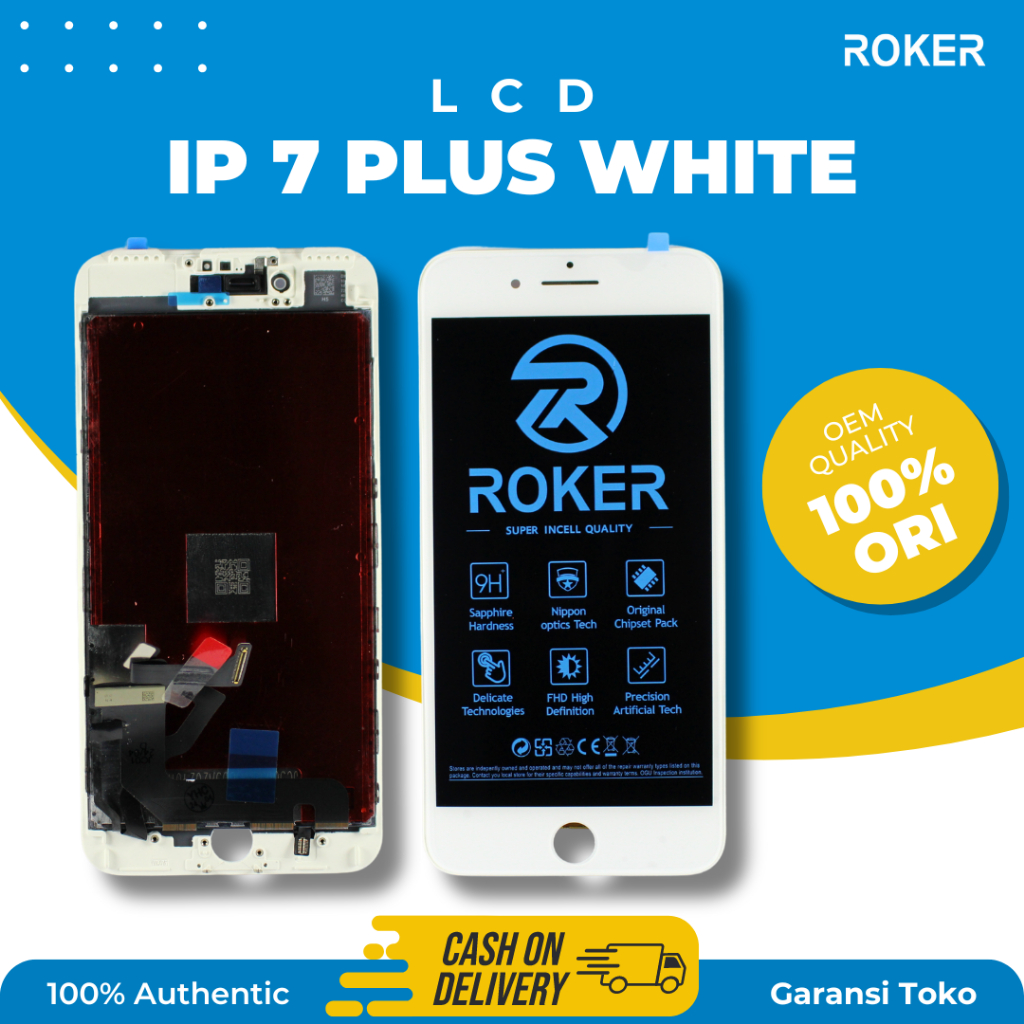 Jual ROKER LCD TOUCHSCREEN IP 7 PLUS HD+ FULLSET BY ROKER | Shopee ...